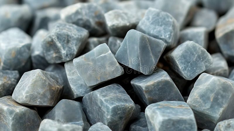 A Collection of Smooth Gray Cubic Stones Stock Photo - Image of rock ...