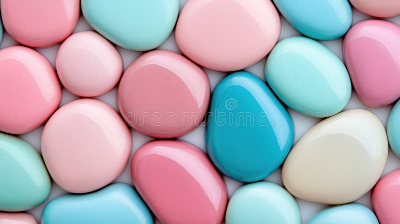 Smooth Pastel Stones Create a Soothing and Harmonious Pattern, AI Stock ...