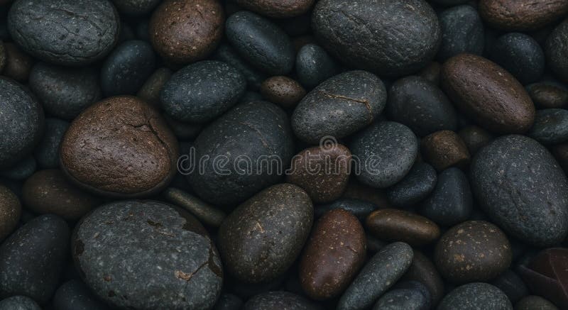 Collection of Smooth Rounded Stones with Polished Surface Stock ...
