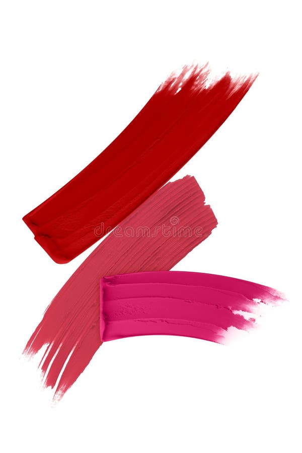 Collection of Smudged Isolated on White Background. Color Brush Stroke ...