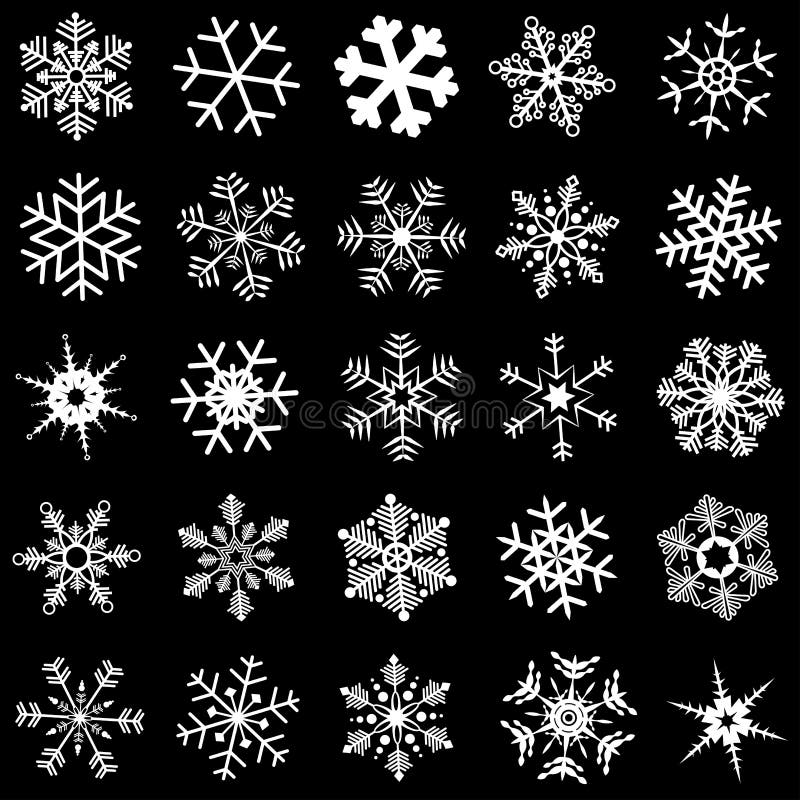 Collection of snow stars stock vector. Illustration of crystal - 80607783