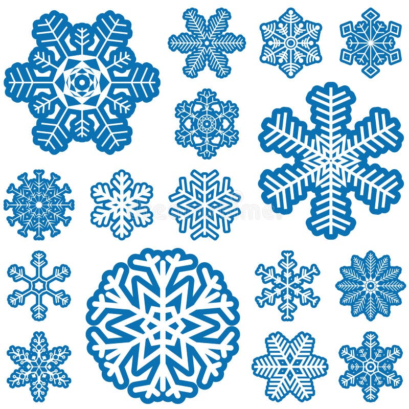 Collection of snow stars stock vector. Illustration of decor - 80885998