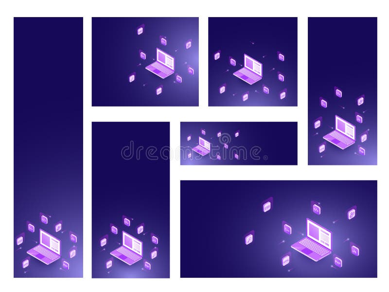Collection of Social Media Banner or Template with Programming L Stock ...