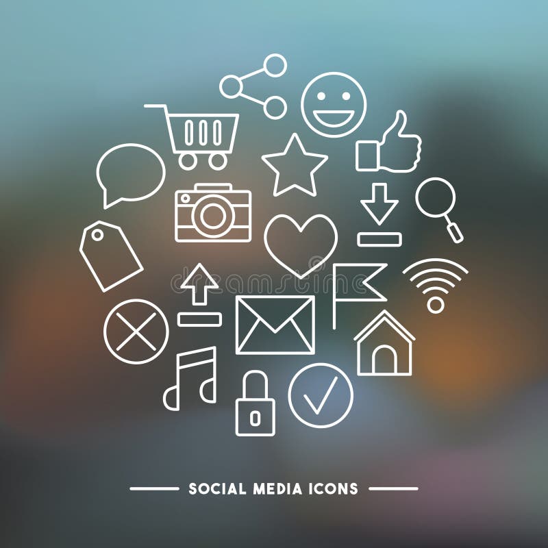 Collection of Social Media Icon. Vector Illustration Decorative Design ...