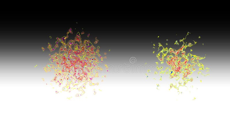 A Collection of Soft Colored Particles on a Black-and-white Gradient ...