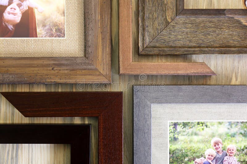 Collection of Solid Wood Picture Frame Samples Stock Photo - Image of ...