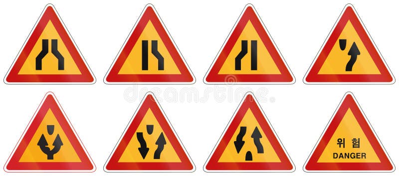 Korean Road Signs Stock Illustrations – 19 Korean Road Signs Stock ...