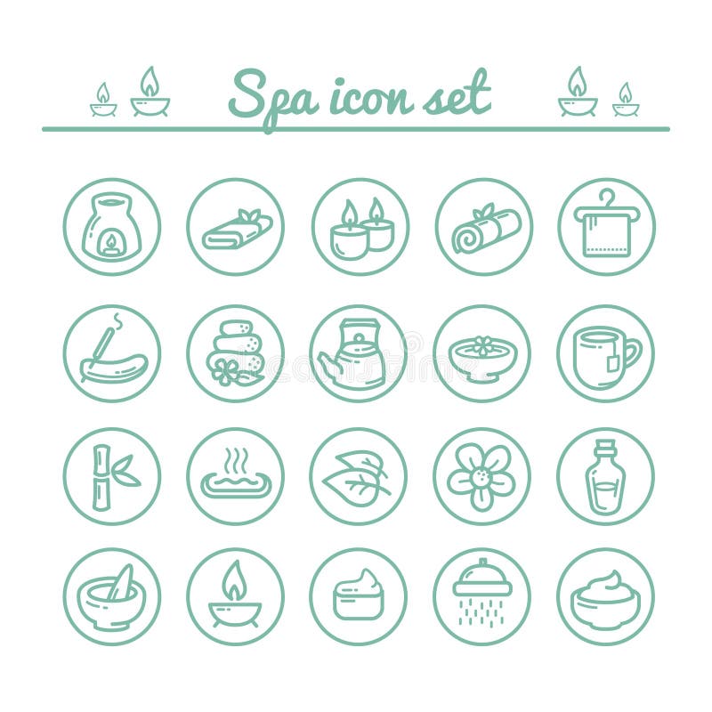Spa Pictograms Stock Illustrations – 554 Spa Pictograms Stock ...