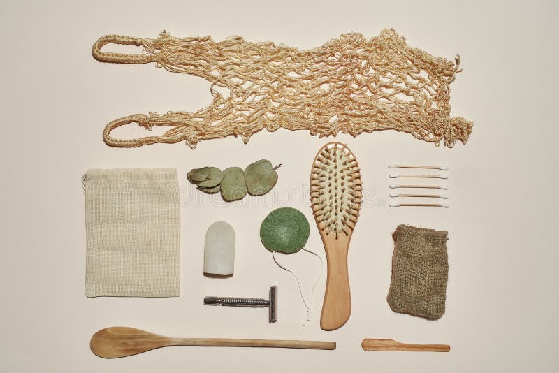 Collection of Spa Tools Made from Organic Materials Stock Photo - Image ...