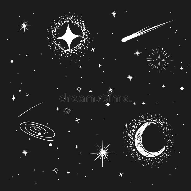Cosmic Objects and Space Planets Stock Vector - Illustration of ...