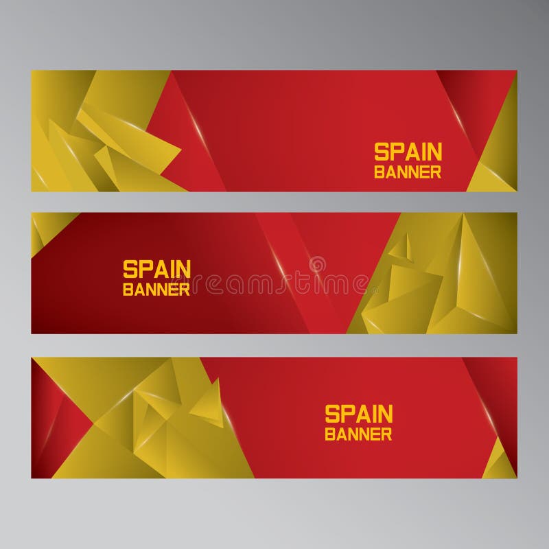 Collection of Spain Banners. Vector Illustration Decorative Design ...