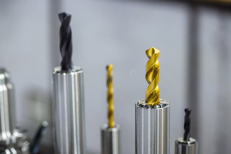 The Collection of Special Drilling Tool for CNC Machine. Stock Photo ...
