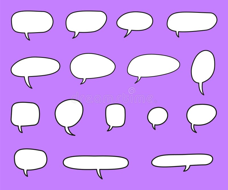 Collection of Speech Bubbles and Dialog Balloons Stock Vector ...