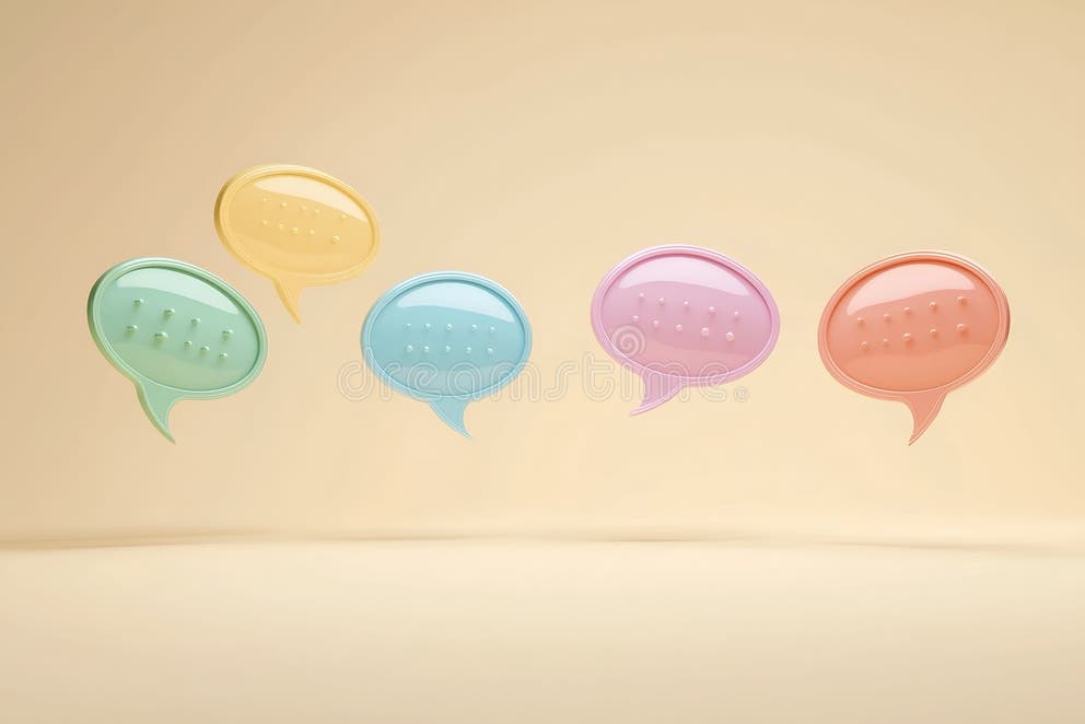 A Collection of Speech Bubbles Floating, Symbolizing Communication and ...