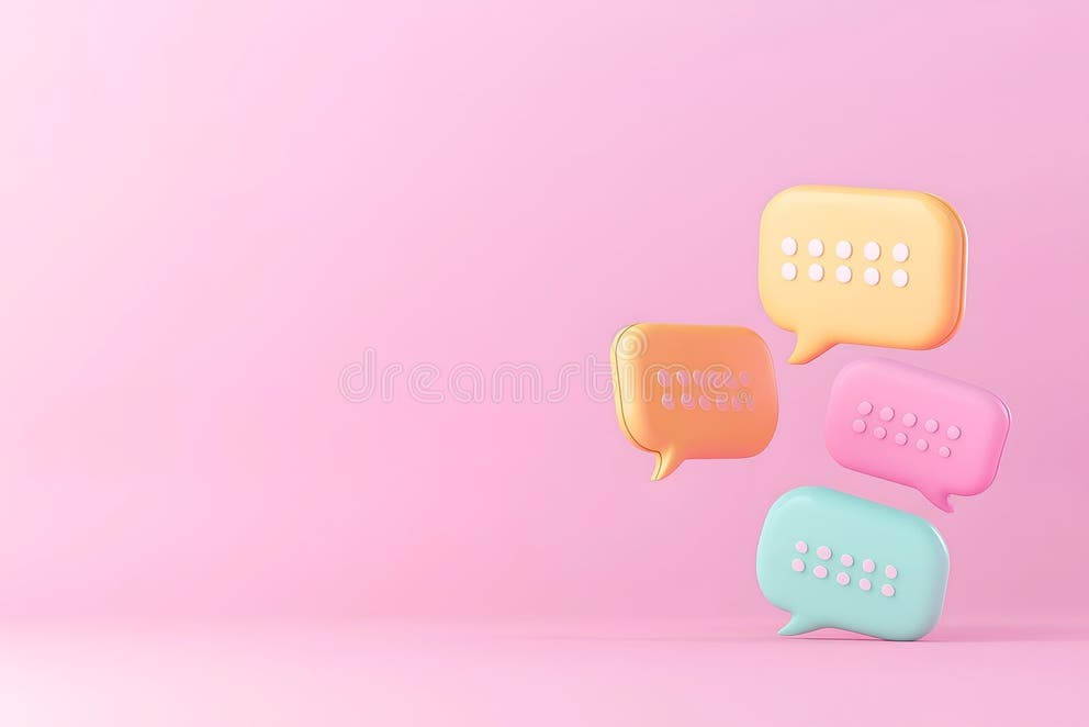 A Collection of Speech Bubbles Floating, Symbolizing Communication and ...