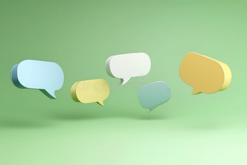 A Collection of Speech Bubbles Floating, Symbolizing Communication and ...