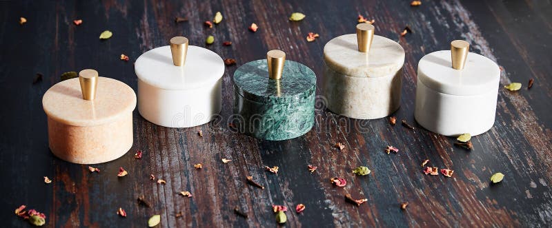 Collection of Spices in Storage Container Stock Photo - Image of young ...