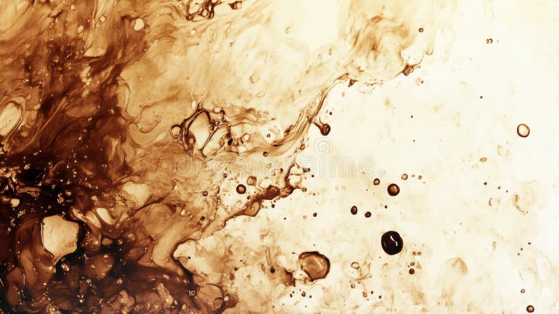 Abstract Art Created by Spilled Coffee Stains and Splashes Showcasing ...