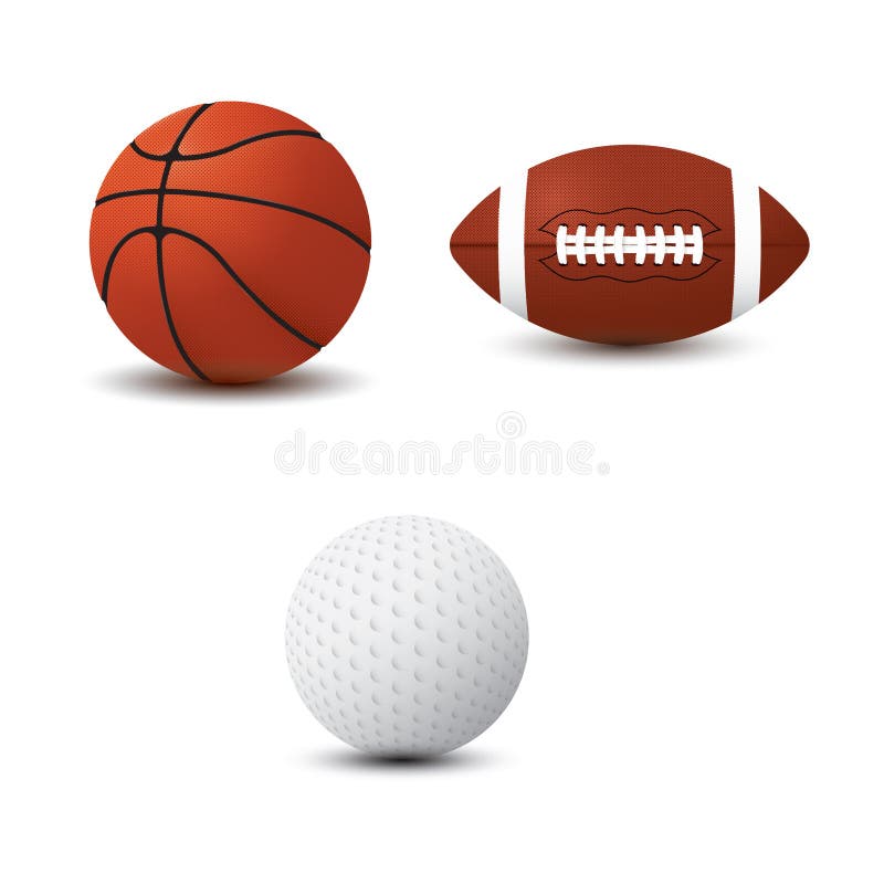 Collection of Sports Balls. Vector Illustration Decorative Background ...