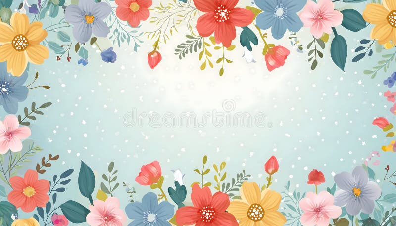 Spring Colorful Flower Elements Vector, Set Floral of Wildflower on ...