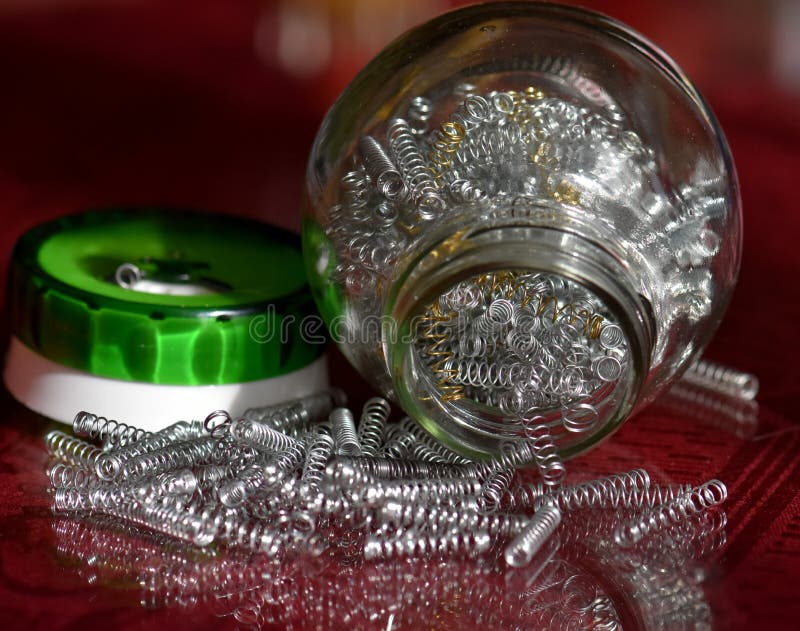 Collection of Springs for Pen Stock Photo - Image of surface, glass ...