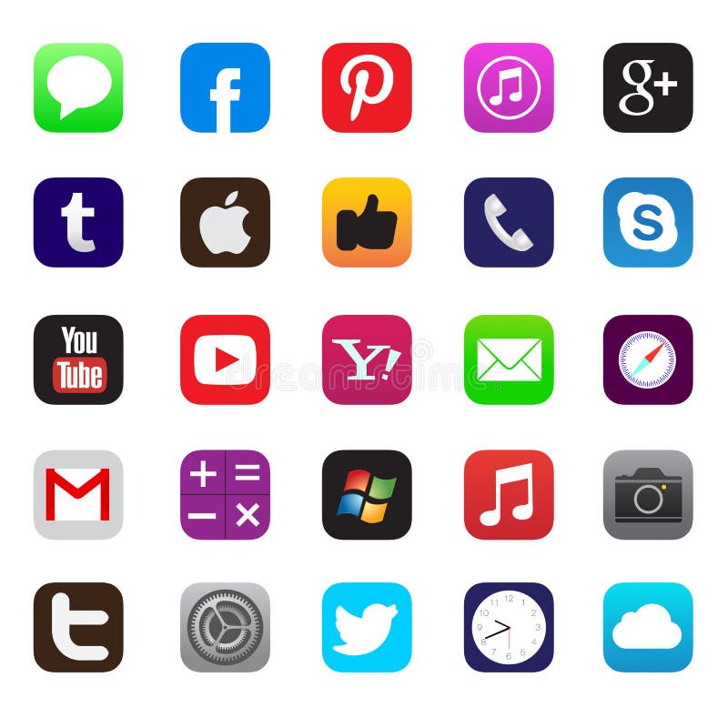 Popular web icons stock vector. Illustration of internet - 17082656