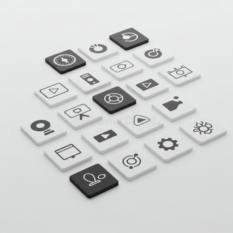 A Collection of Square Tiles Arranged in a Diagonal Grid on a Light ...