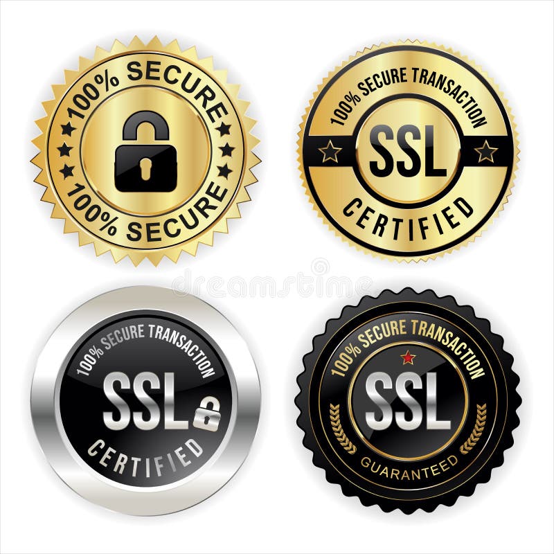 Collection of SSL Protection Secure Icon Vector Illustration Isolated ...