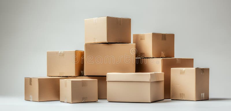 Arranging Stacked Cardboard Boxes for Moving and Storage Solutions ...