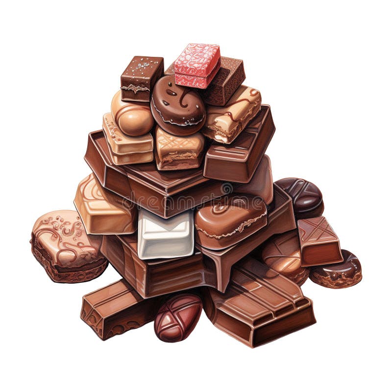 Stacked Chocolates Stock Illustrations – 179 Stacked Chocolates Stock ...
