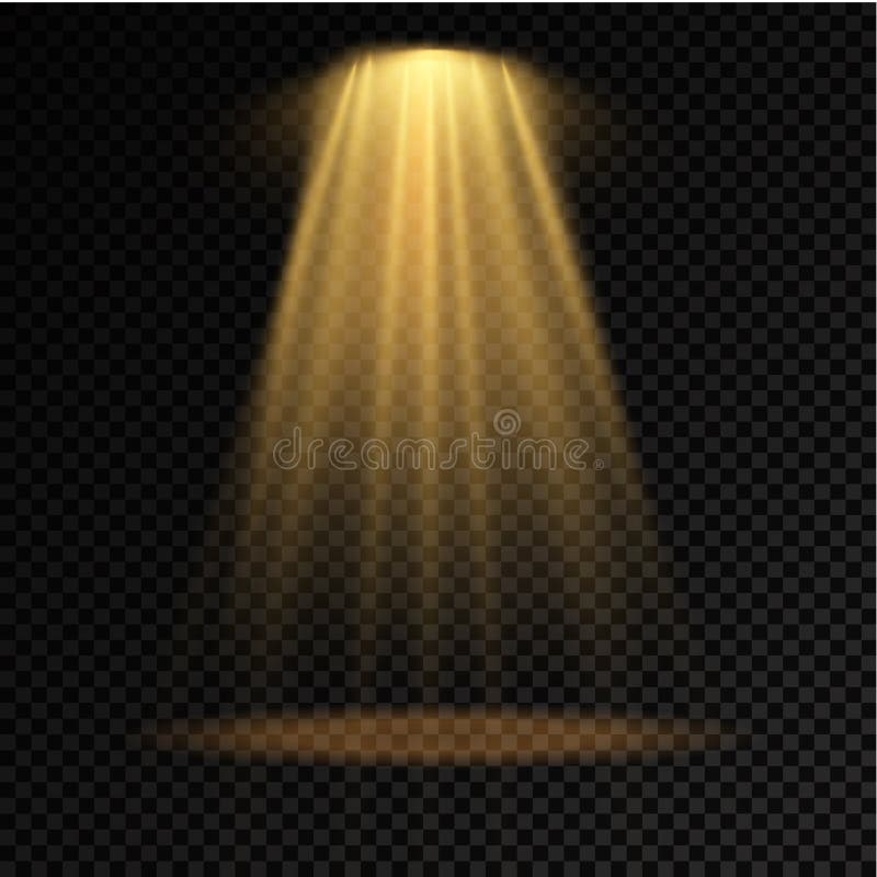 Set of Yellow Spotlight, Projector Light Effect. Stock Vector ...