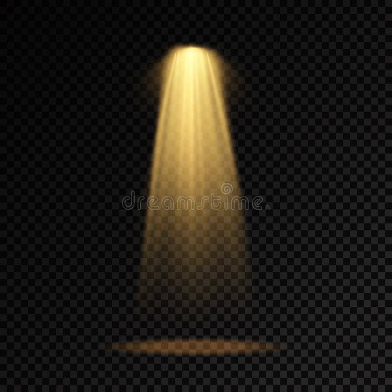 Set of Yellow Spotlight, Projector Light Effect. Stock Vector ...