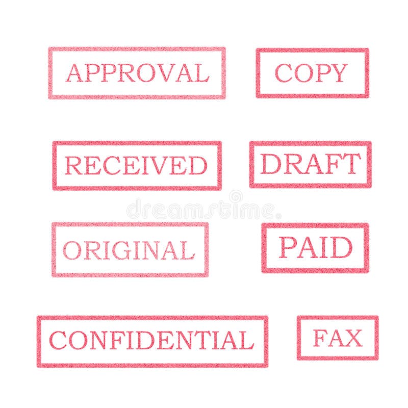 Rubber Stamps Collection Vector Stock Vector - Illustration of paid ...