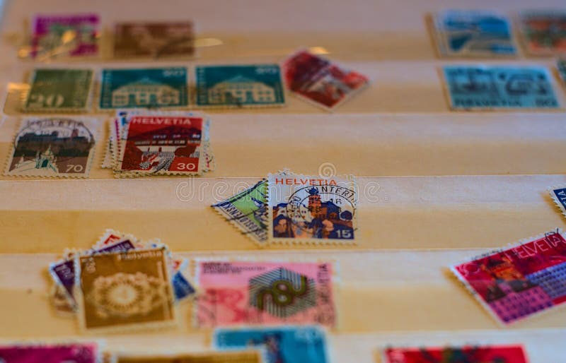 Collection of Stamps To Be Sorted Editorial Stock Image - Image of mail ...