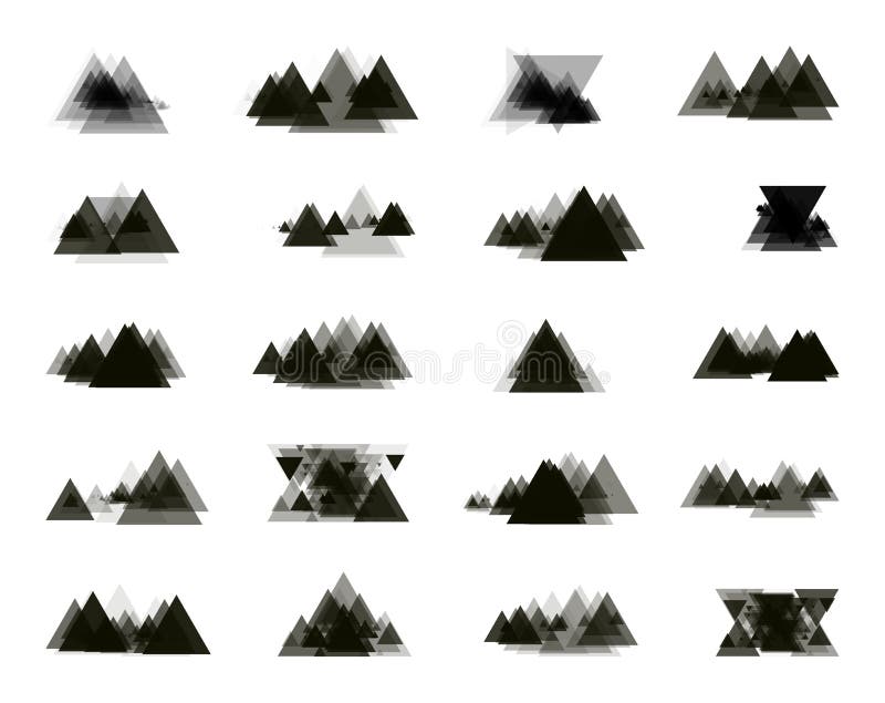 A Collection of Stand-alone Monochrome Black Elements for Design of ...