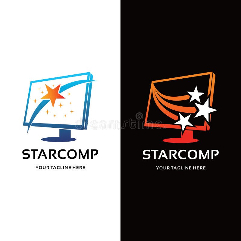 Collection of Star Computer Logo Design Template Inspiration Stock ...