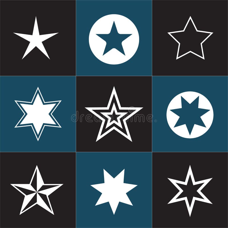Collection star pictogram stock vector. Illustration of appreciation ...