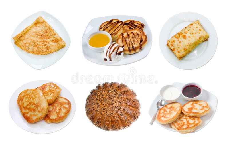 Collection Starchy Foods . Isolated Stock Photo - Image of sweets, cake ...