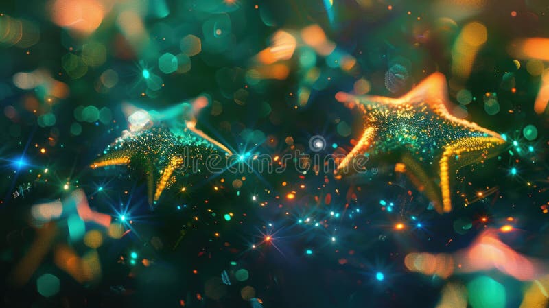 A Collection of Stars Floating in Mid-air Stock Photo - Image of ...