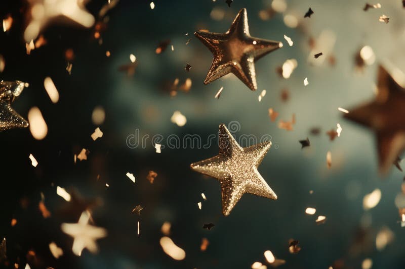 A Collection of Stars Floating in Mid-air Stock Image - Image of rays ...