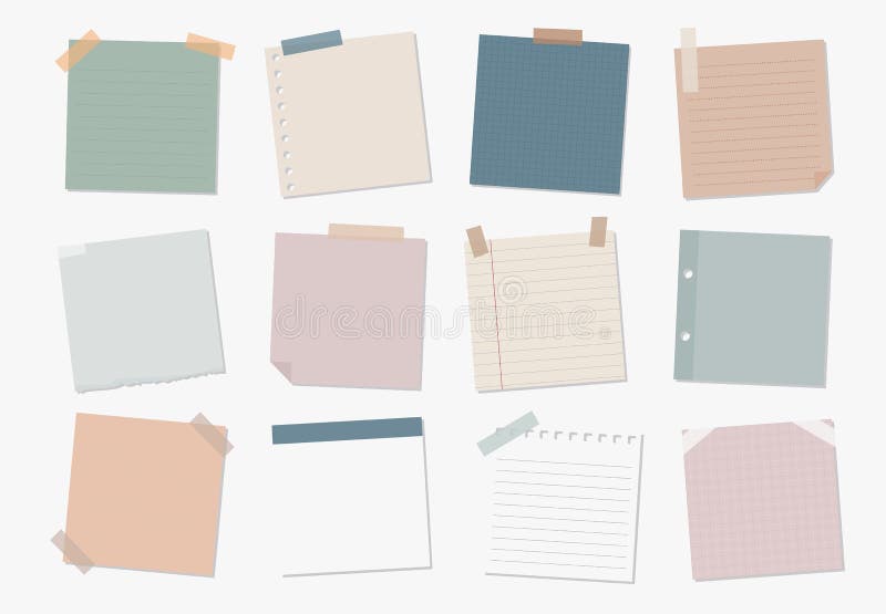 Collection of Sticky Note Illustrations Stock Illustration ...