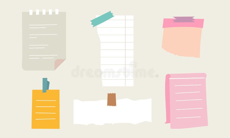 Collection of Sticky Note Illustrations Vector Editorial Stock Photo ...