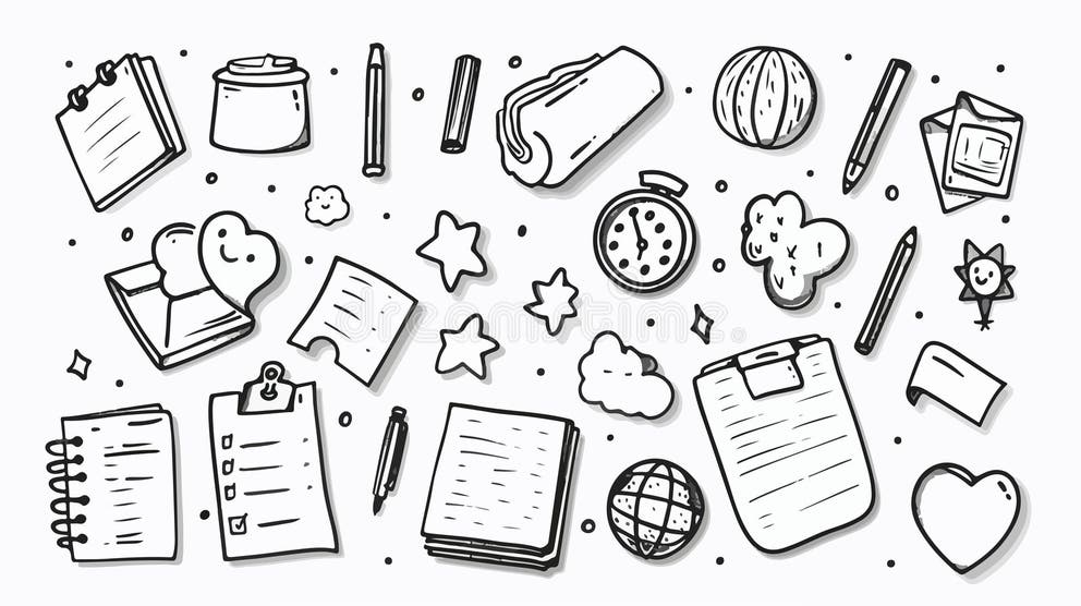 Colorful Sticky Notes Vector Illustration for Organization and Planning ...