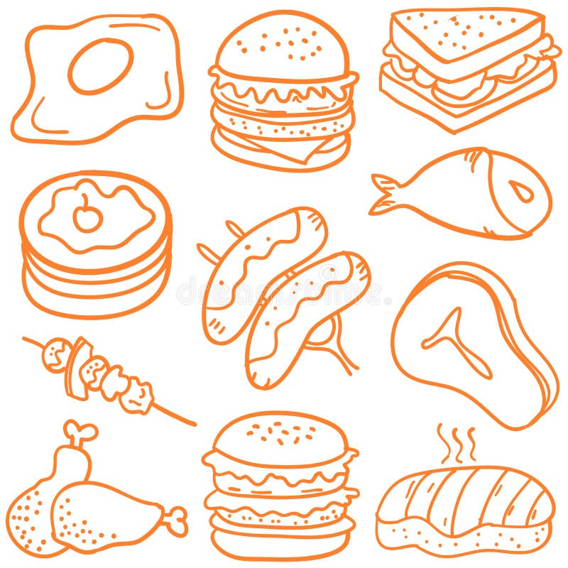 Collection Stock of Food Various Doodles Stock Vector - Illustration of ... Collection Stock of Food Various Doodles Stock Vector - Illustration of ...