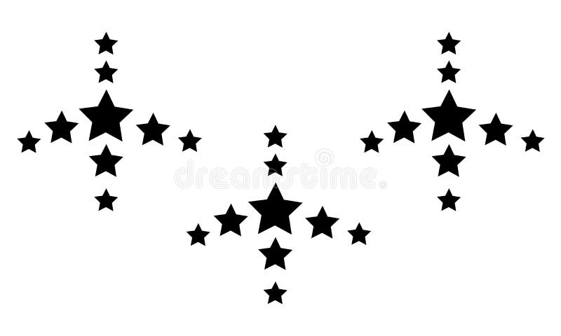 Black Star Style Background Collection Stock Vector - Illustration of ...