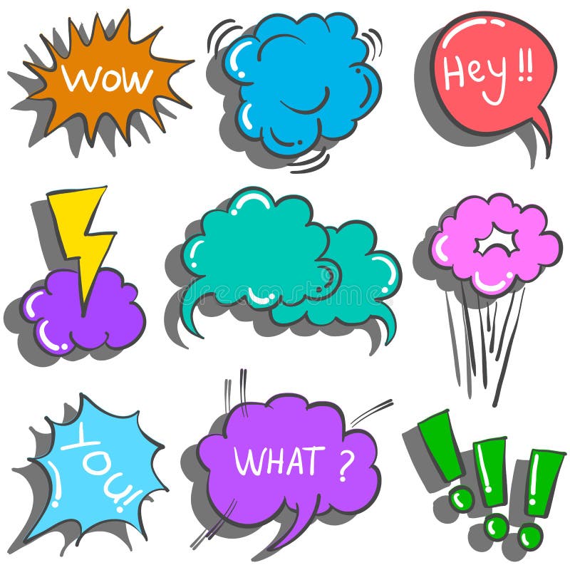 Collection Stock of Text Balloon Stock Vector - Illustration of vector ...