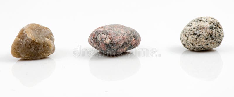 Collection of Stones Isolated on White Stock Photo - Image of isolated ...