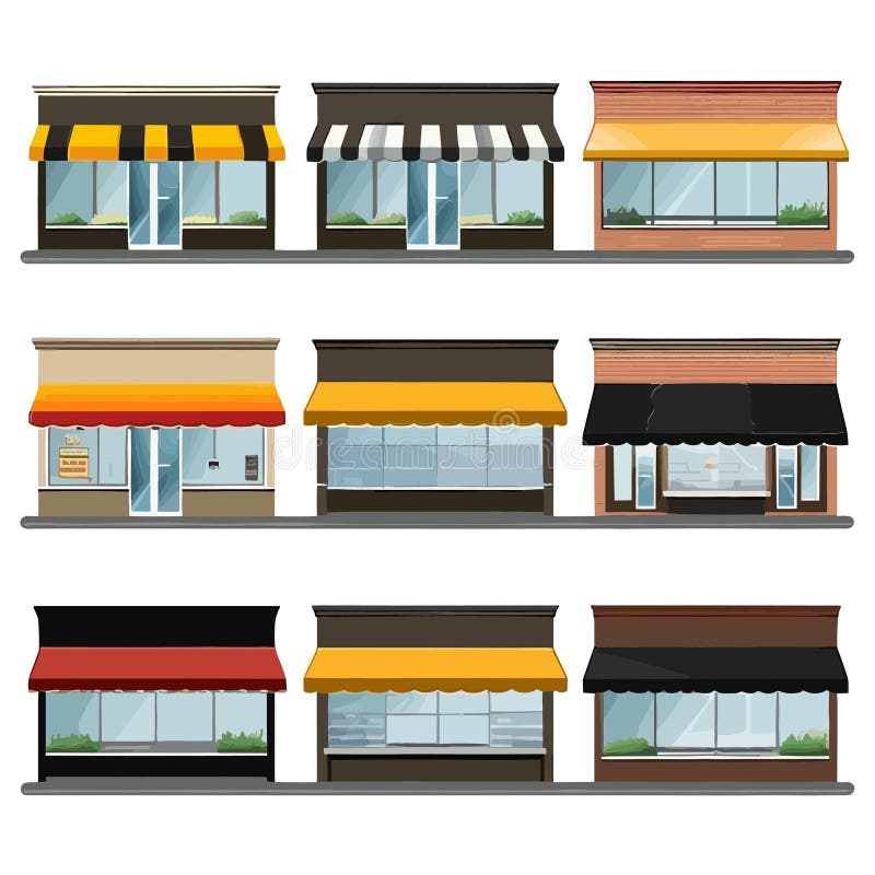 Shop Building Interior Vector Isolated Illustration Stock Vector ...