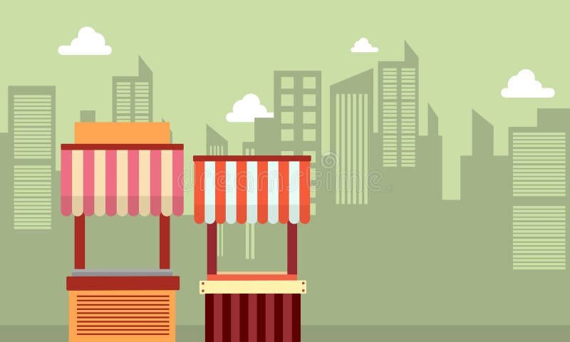 Collection of Street Food Stall Stock Vector - Illustration of business ...