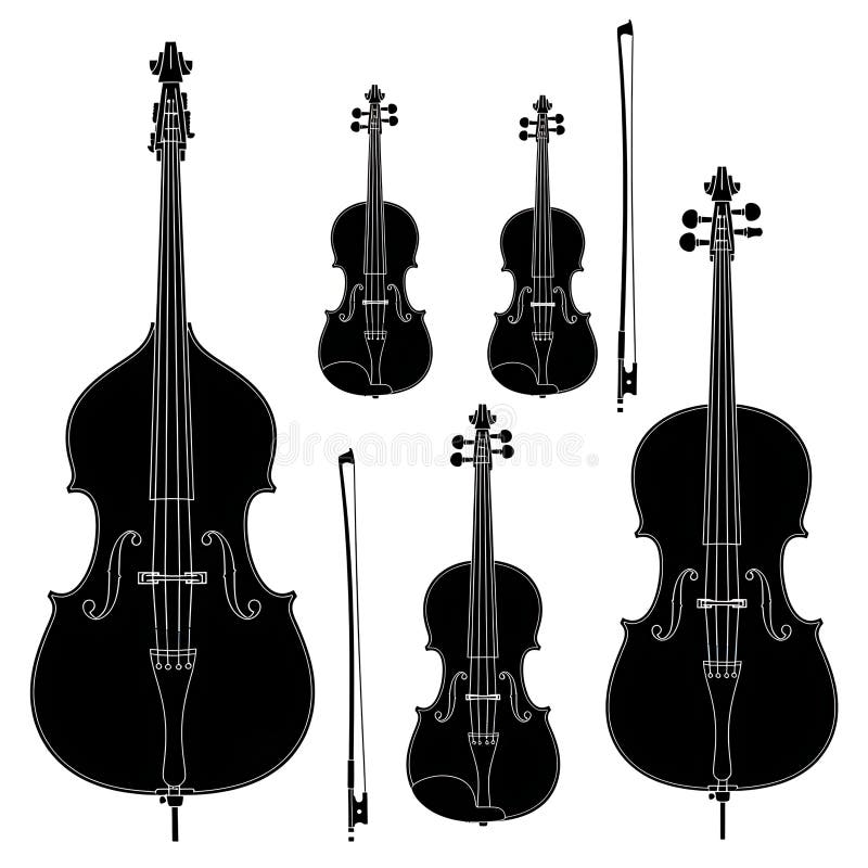 Stringed Musical Instruments Violin Stock Illustrations – 1,047 ...